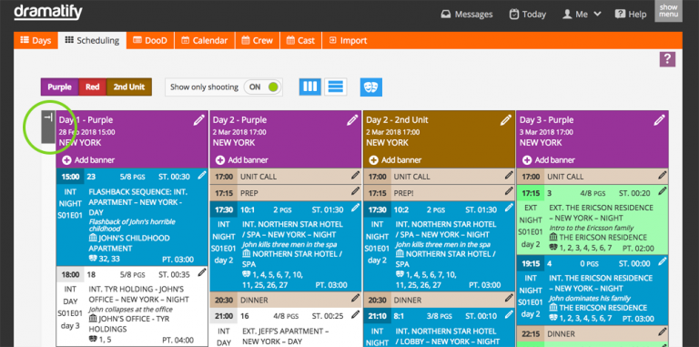 Planning and scheduling your TV or film production