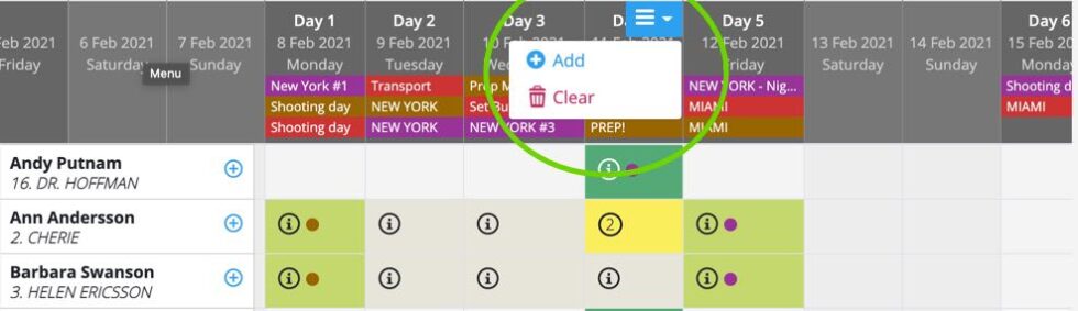 How to work with cast scheduling • Dramatify